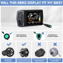 Varstrom EKD01 E-Bike Display - Full Color LCD Screen for UART Bafang