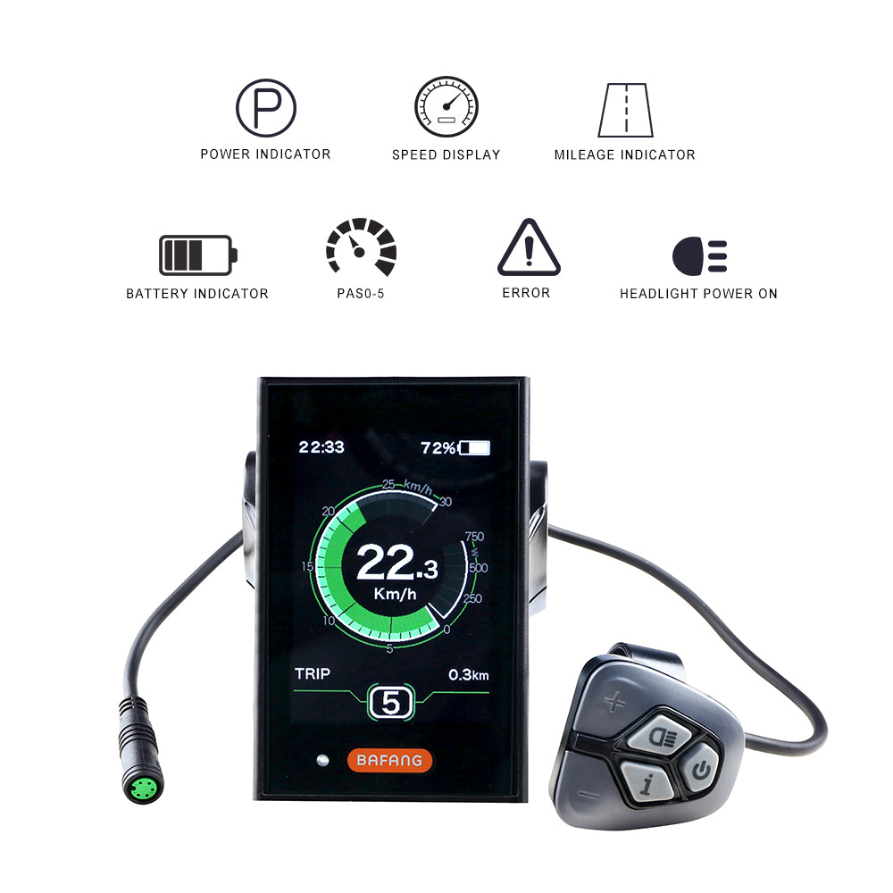 Varstrom DP C18 E-Bike Display - Full Color LCD Screen for UART Bafang